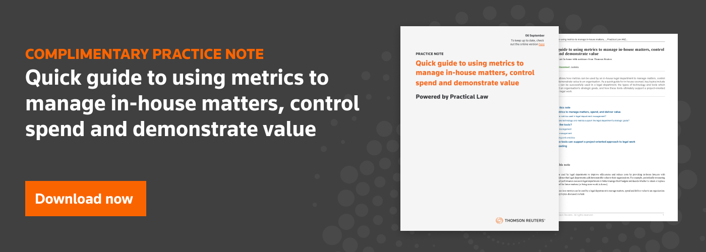 Quick guide to using metrics for legal department operations